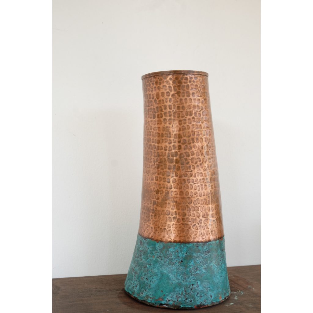 Copper Vase Side Curve Shape W/Patina Design – WinBiz